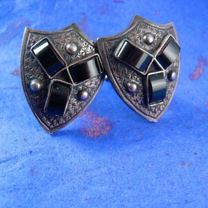 Sterling Cuff Links - Silver Medieval Cufflinks - Knight Shield ...