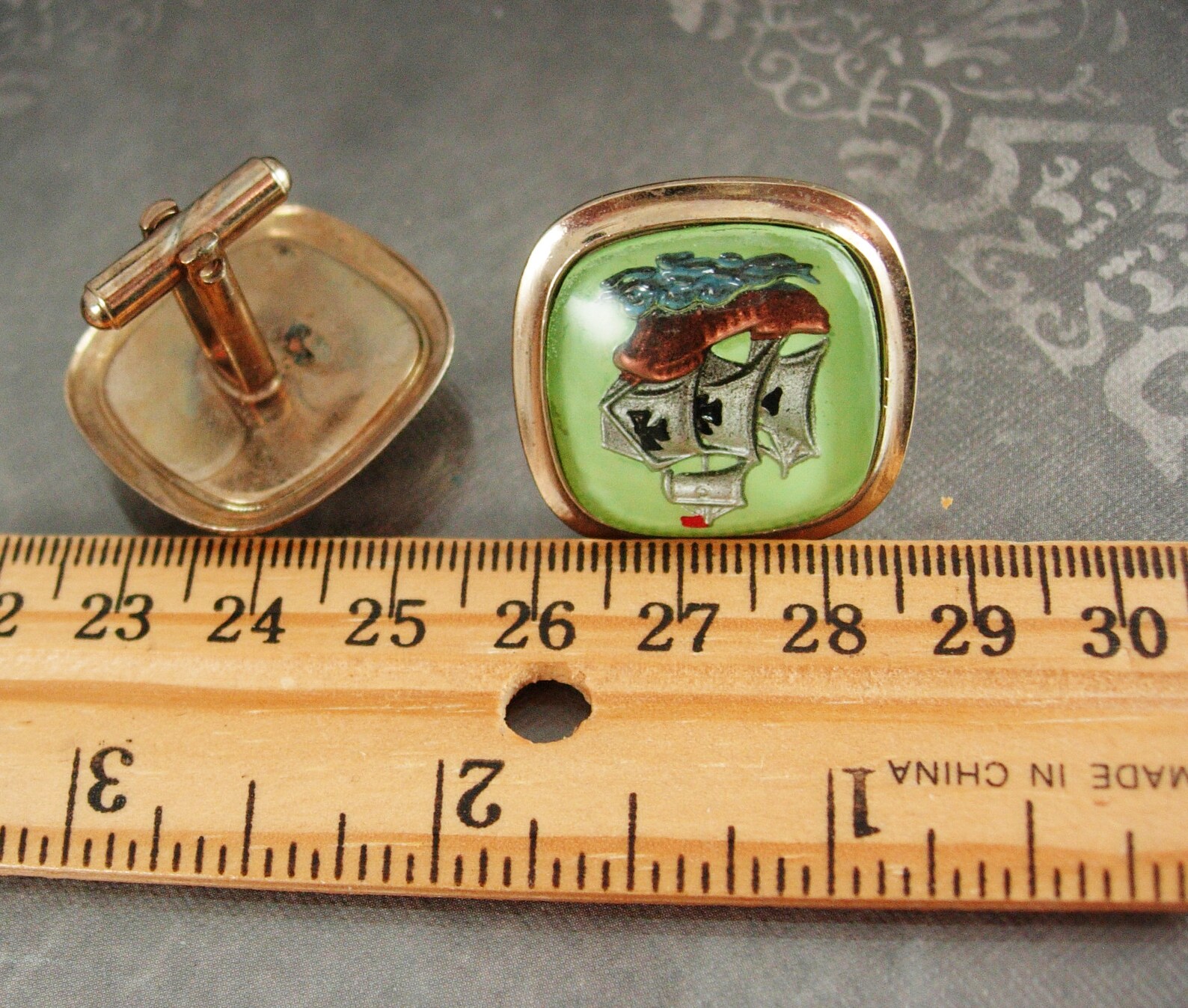 Pirate Ship Cuff Links BIG Schooner Sailing Cufflinks Vintage - Etsy