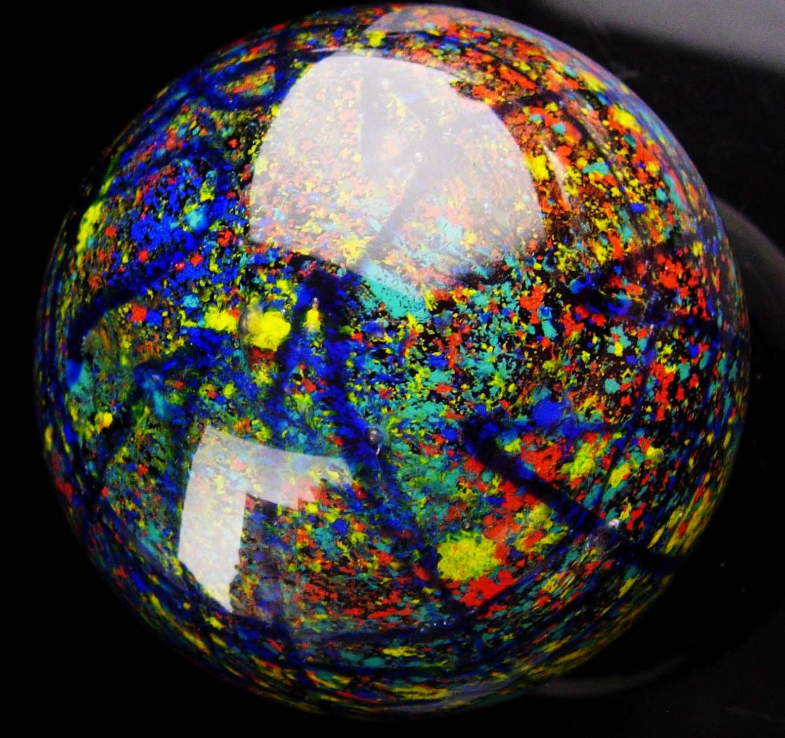 Vintage Glass Paperweight Grid Art Glass Hemisphere Design | Etsy