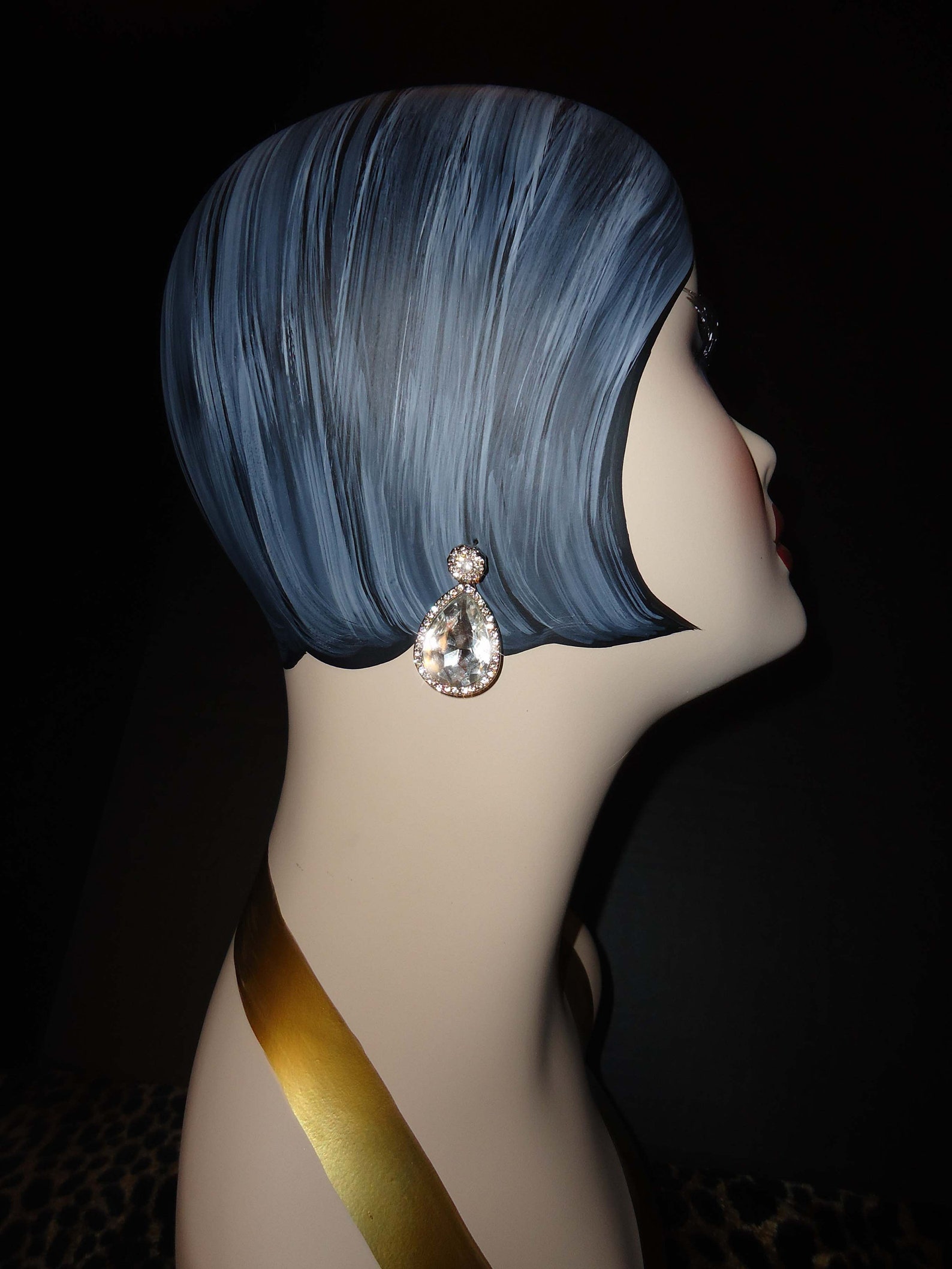 Huge Earrings Bright DIAMOND Like Dazzling Large Drops Pierced - Etsy