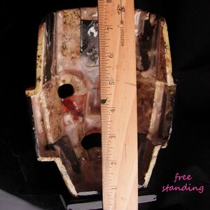 Bizarre Death Mask / Vintage Tribal Mosaic Mask / Obsidian & Mother of ...