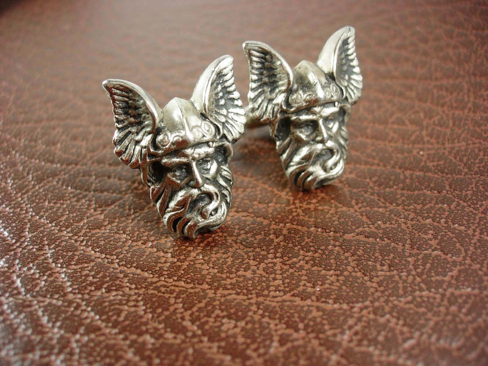 Viking Cufflinks Vintage Silver Tie Clip 3 Piece Norse Gods - Etsy