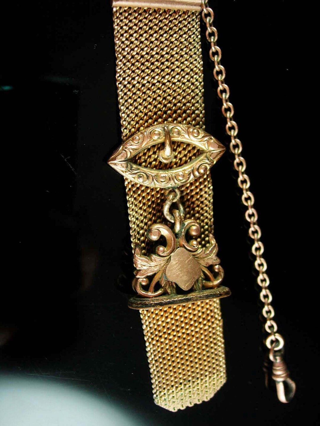 Antique Watch Fob Watch Chain Ornate Buckle Vest Suit Accessory Vintage ...