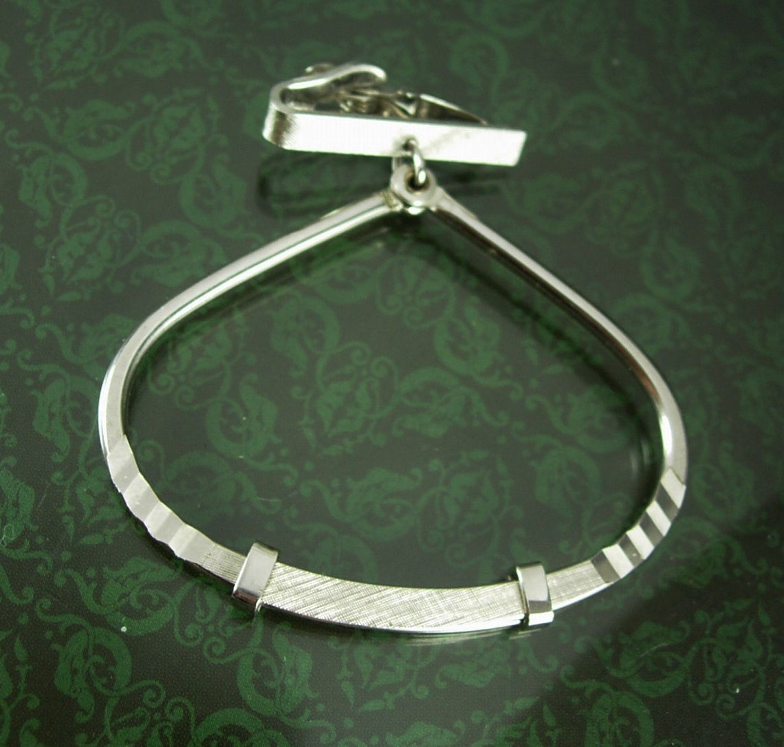 Expandable Tie Clip Extra Long & Large Brushed Silver Diamond - Etsy