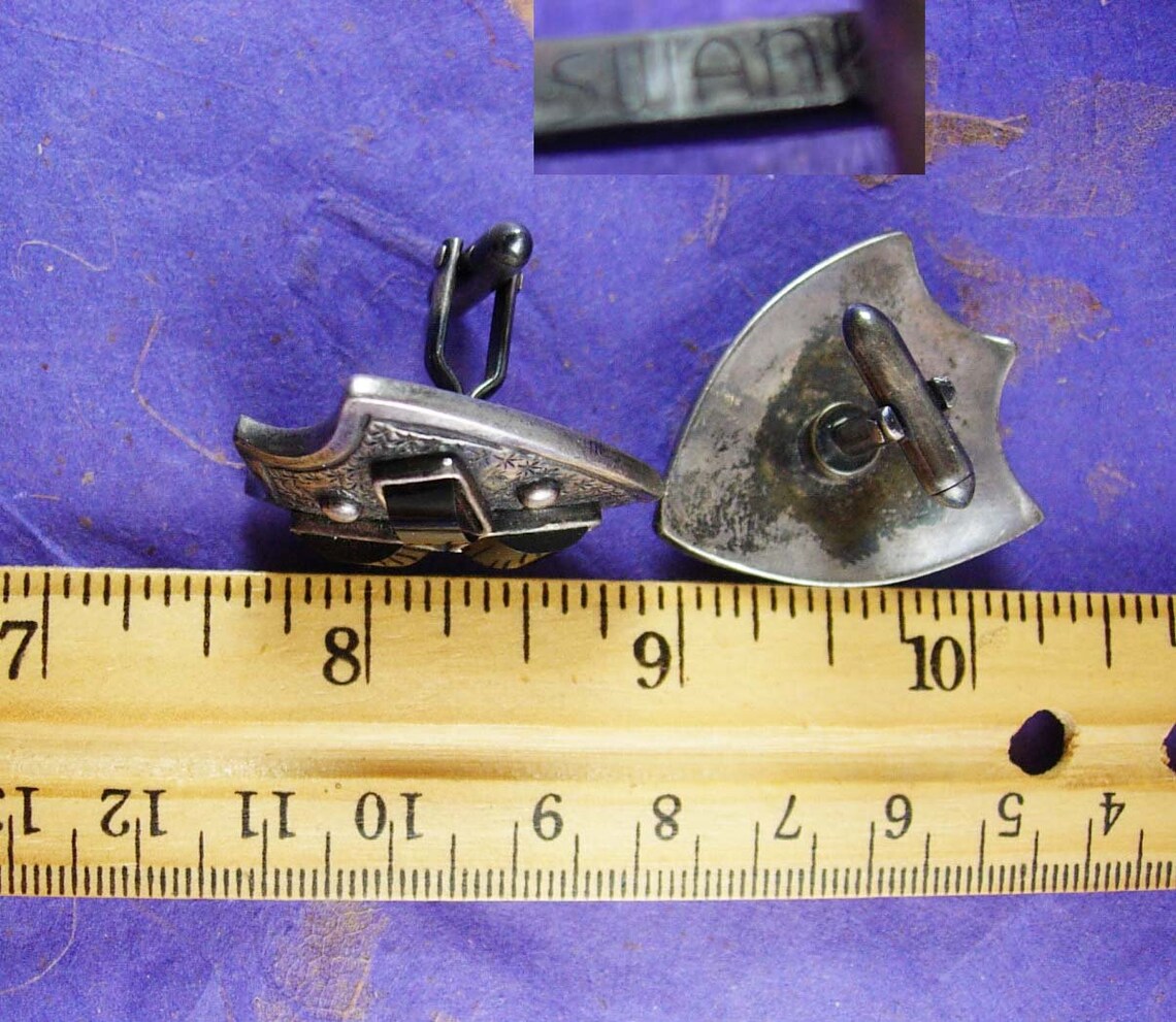 Sterling Cuff links silver Medieval Cufflinks Knight | Etsy