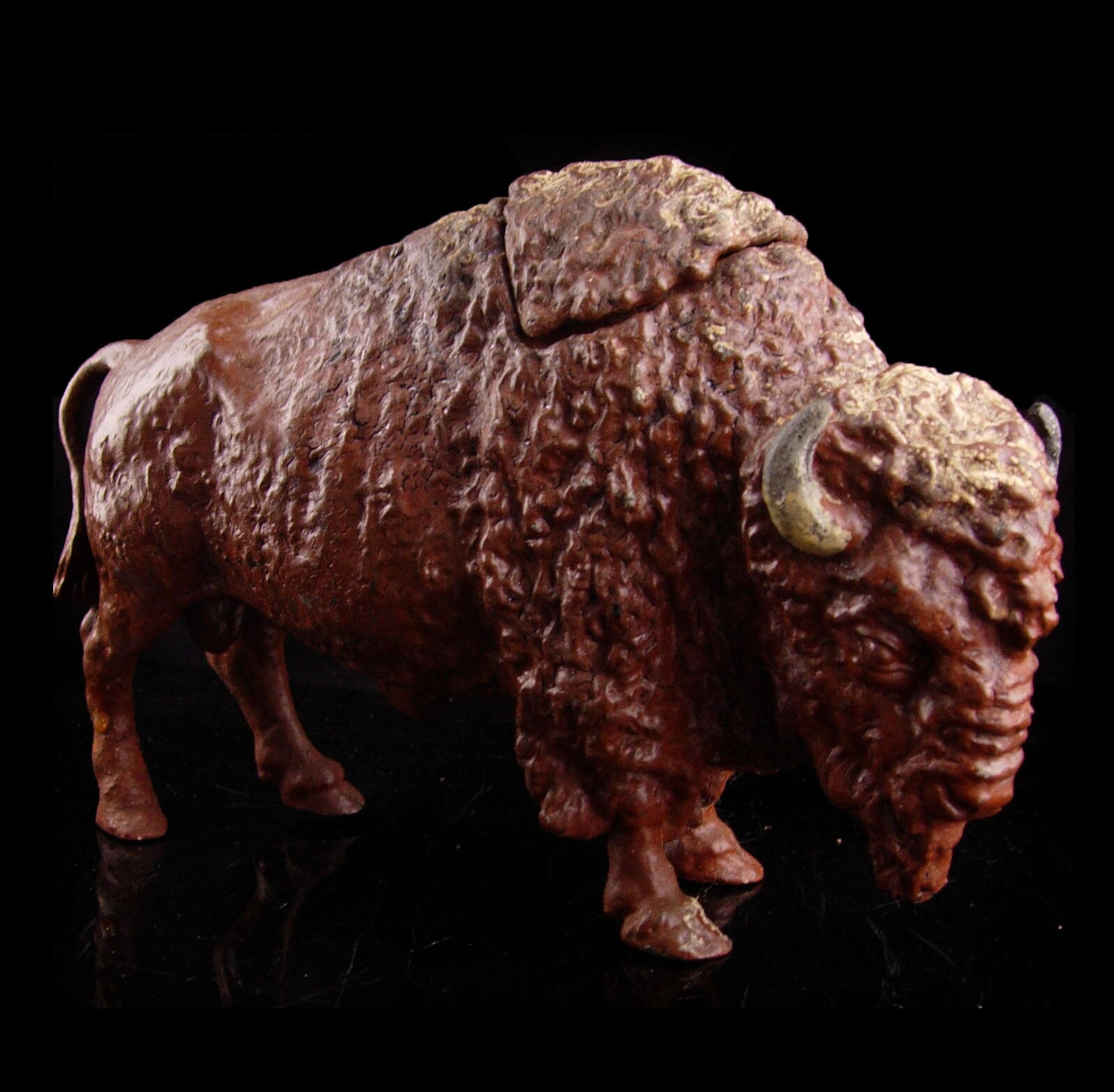 Antique Buffalo Ink Well Victorian Sculpture Vintage Bison - Etsy