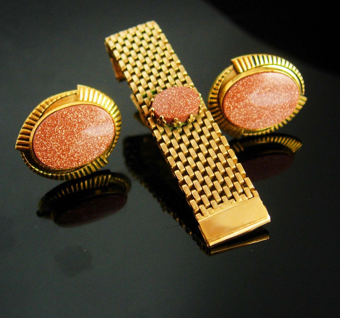 Elegant Wedding Cufflink Set Large Tie Clip Exquisite Red - Etsy