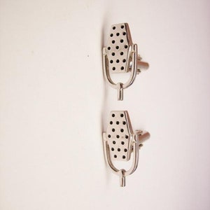 Vintage Radio Microphone Cufflinks Wedding Groom Gift Announcer Play by ...