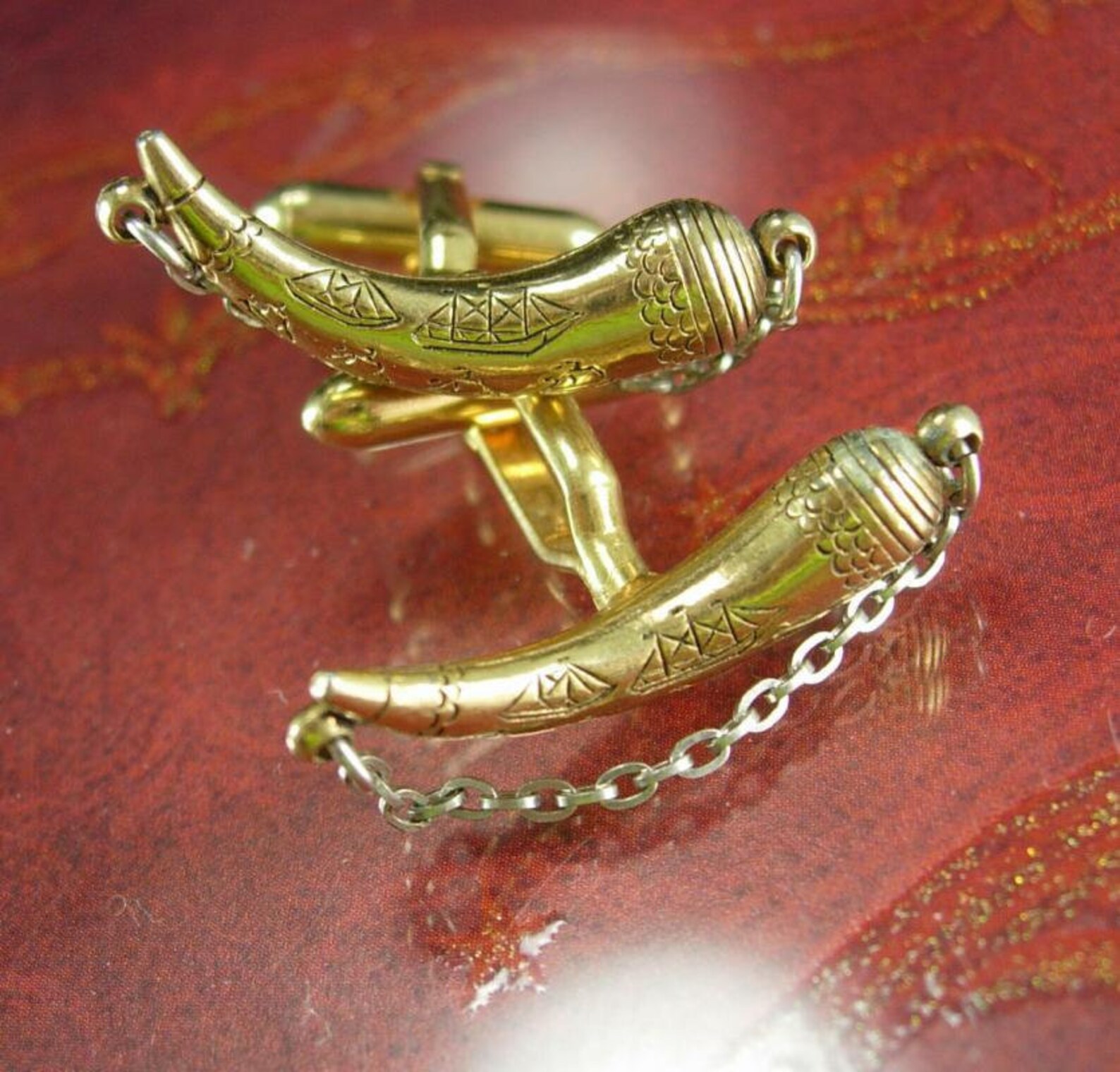 Vintage Devil Horn Cufflinks Cuff Links Vintage Ships Nautical - Etsy