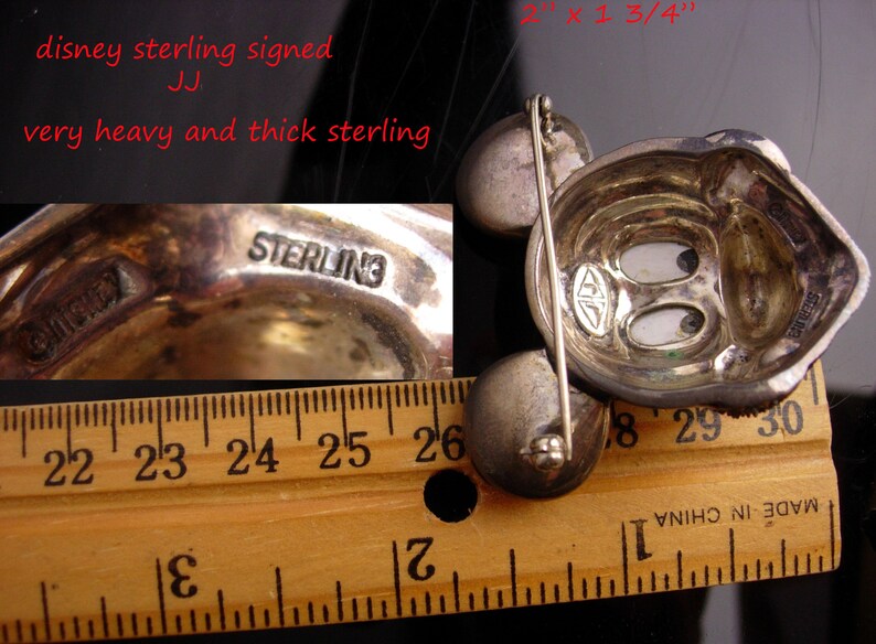 Judith Jack Brooch BIG Sterling Mickey Mouse Pin Marcasite - Etsy