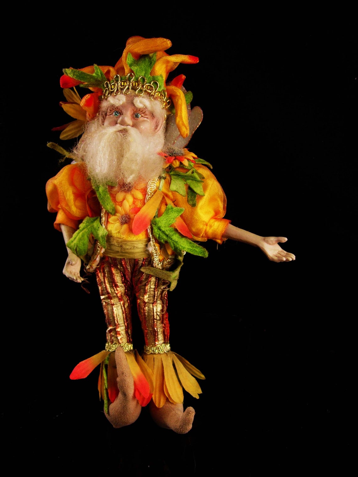 Vintage Mark Roberts Fairy Santa elf jester gnome | Etsy