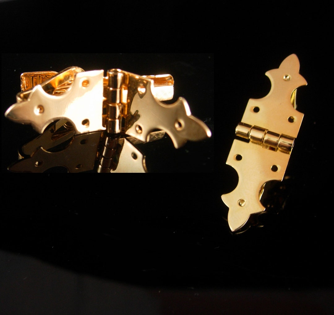 Working HINGE Tie Clip Mechanical Victorian Gate Vintage Mens Estate ...