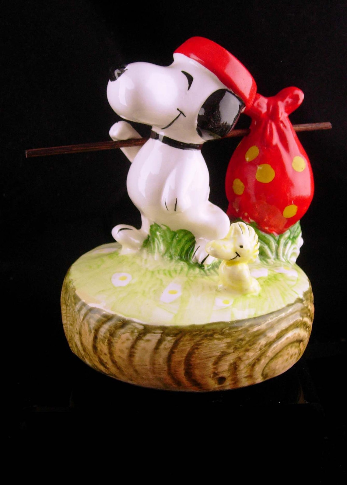 Vintage Woodstock Snoopy Music Box Born Free Peanuts Dog | Etsy