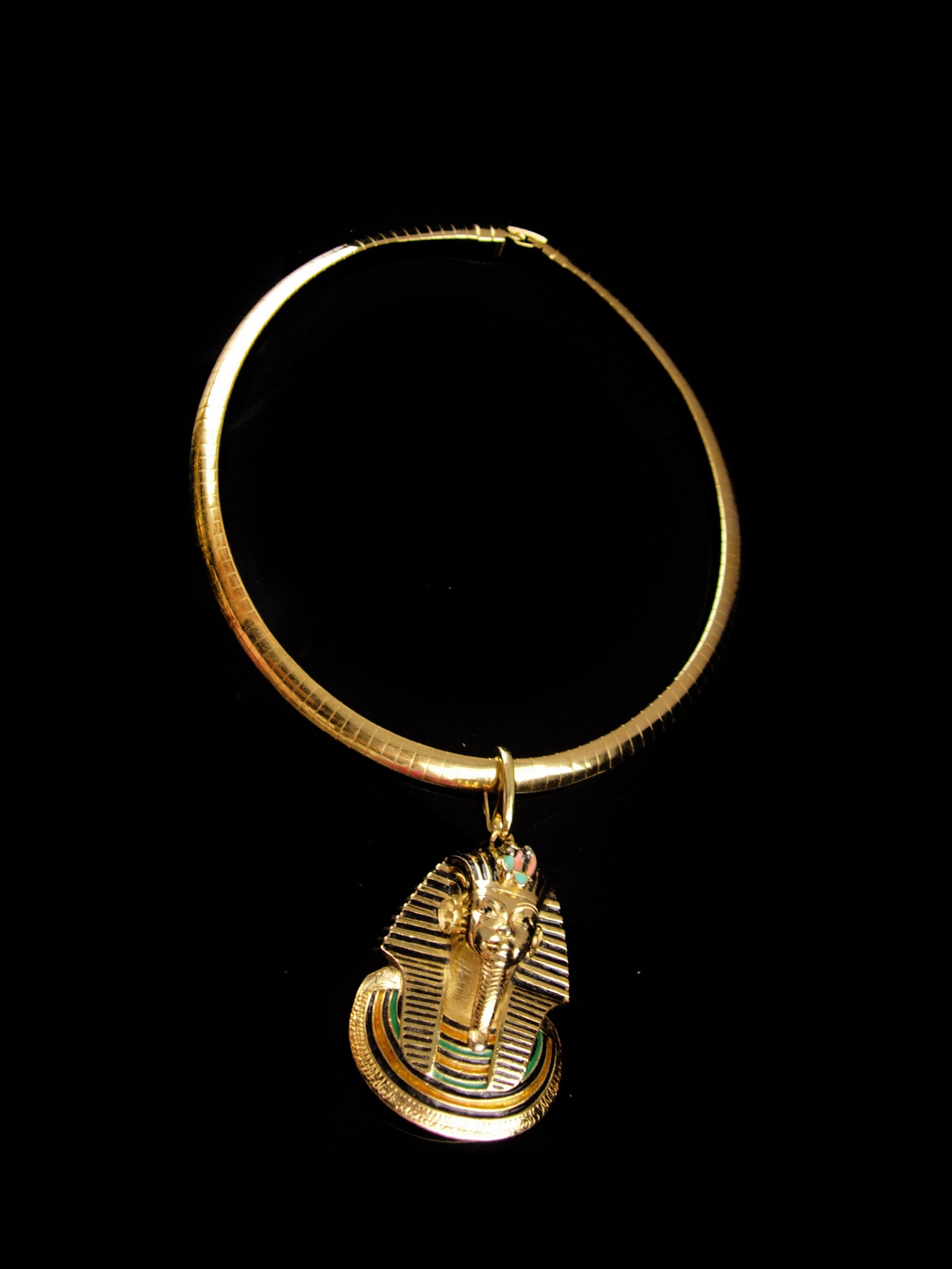 Vintage KING TUT Necklace Large Eisenberg Pendant Egyptian | Etsy
