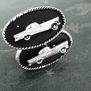 LARGE Car Cufflinks Vintage Antique Roadster 1957 Tbird Thunderbird MG ...