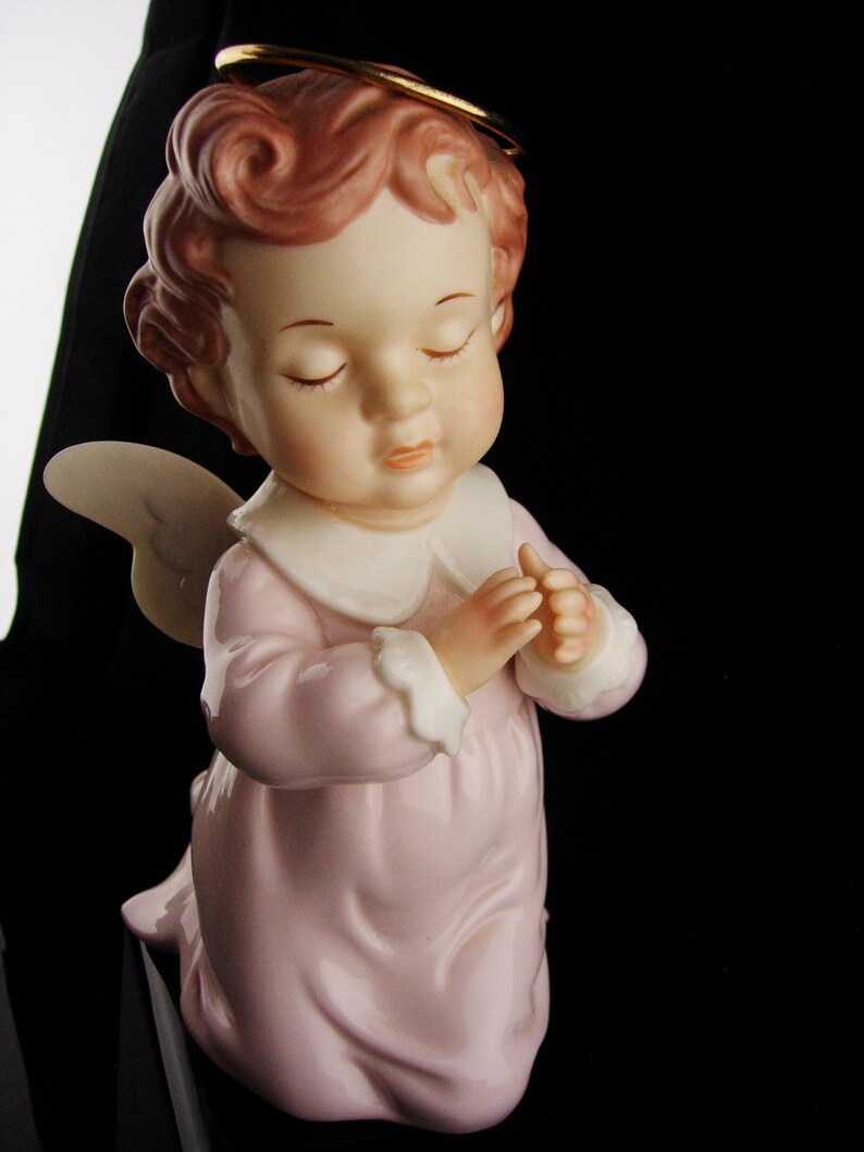 Vintage little girl angel figurine 7 Praying child | Etsy