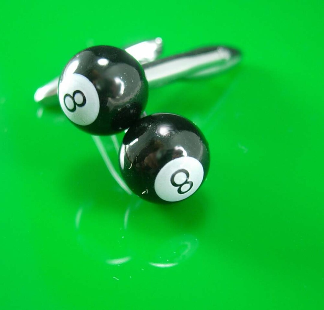 Eight Ball Cufflinks Vintage Billiards Pool Ball High Roller Snooker ...