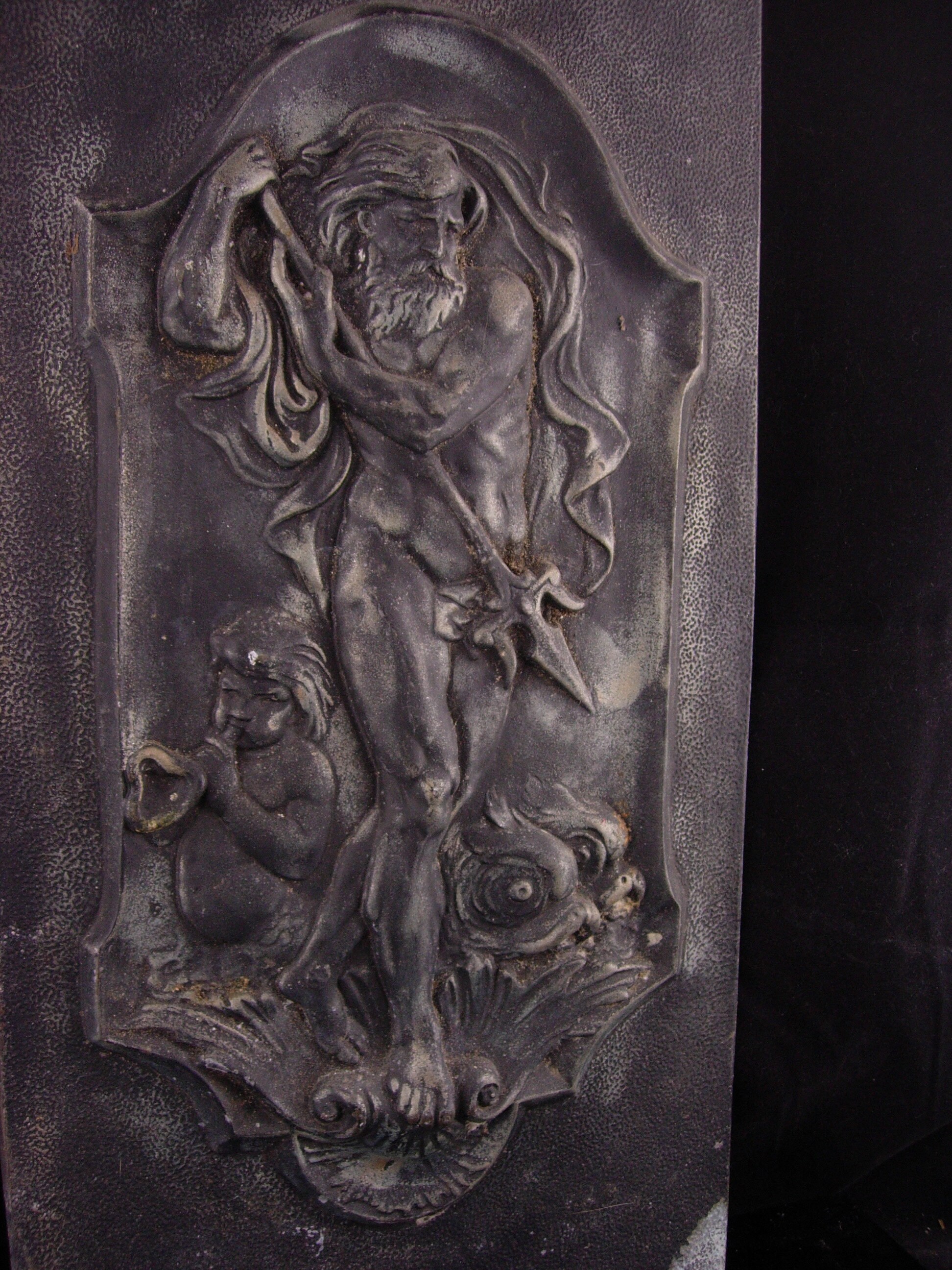 Neptune Antique Relief Plaque Greek God & Cherub 16 - Etsy