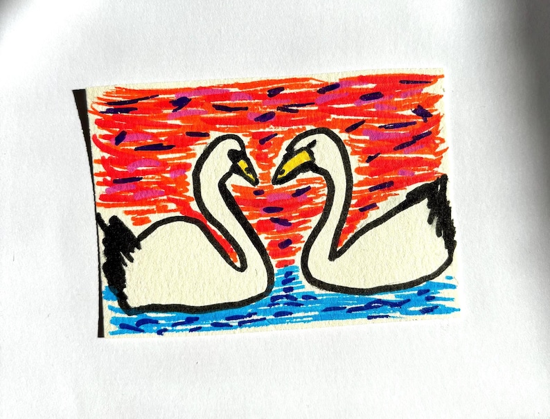 ACEO Original Painting | Mini Art Card | ATC Painting | Abstract ...