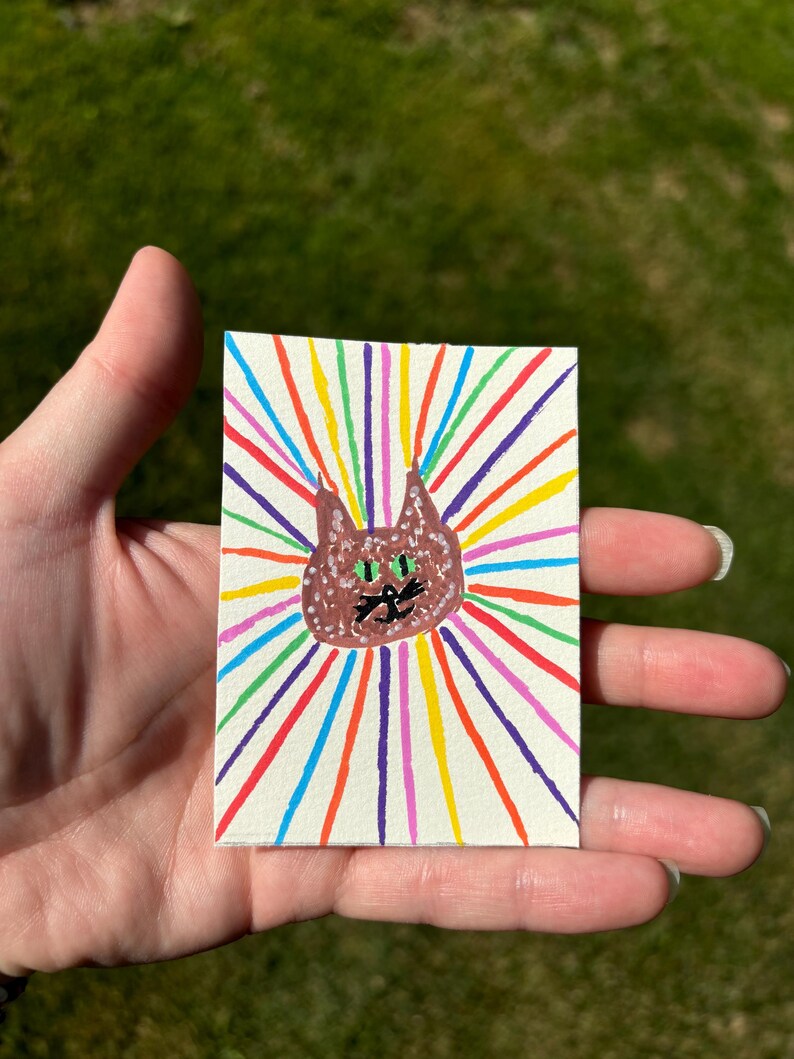 ACEO Original Painting | Mini Art Card | ATC Painting | Abstract ...