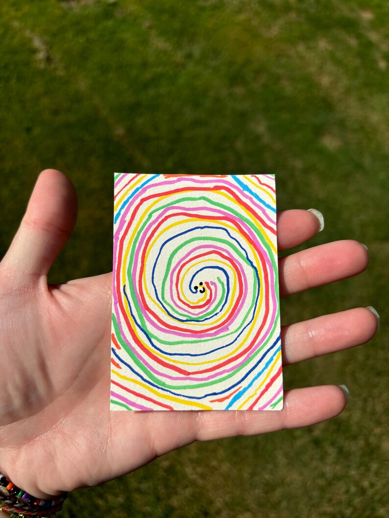 ACEO Original Painting | Mini Art Card | ATC Painting | Abstract ...