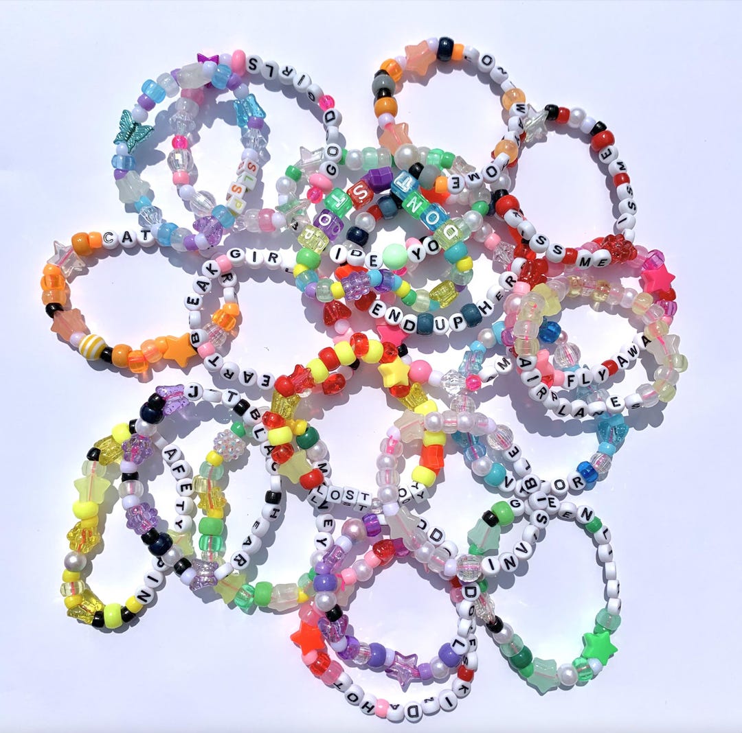 5sos Inspired Beaded Friendship Bracelet (custom Personalized Bracelet ...