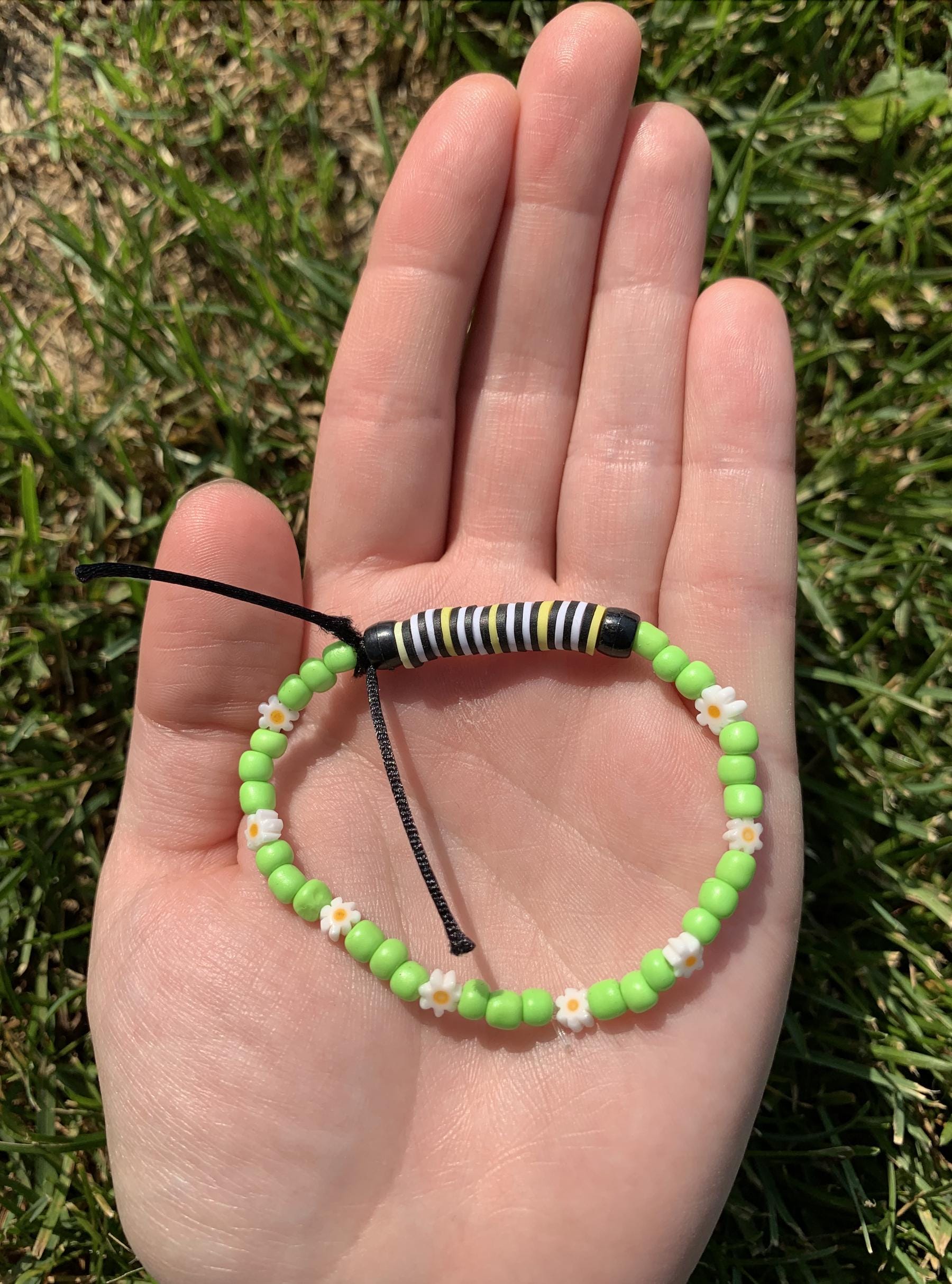 Monarch Butterfly Caterpillar Bug Insect Flower Beaded Bracelet Gift - Etsy