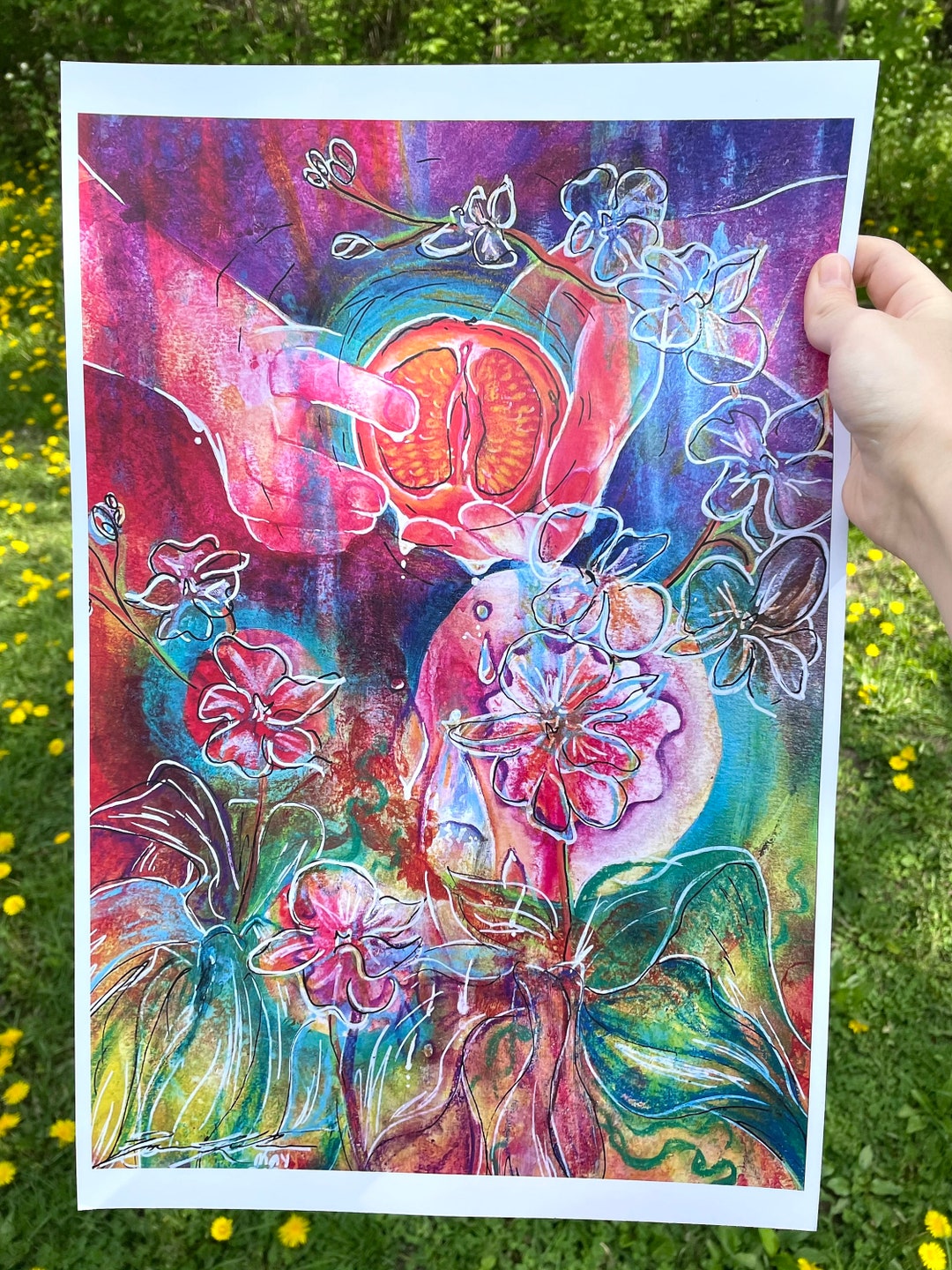 Sacral Chakra Art Print Sensual, Colourful, Juicy, and Vibrant Sacral ...