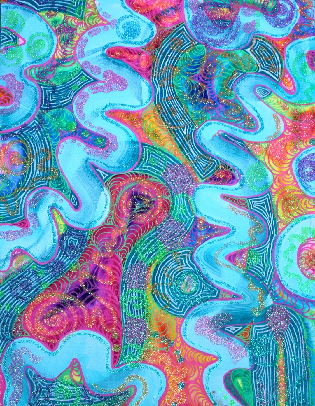 Glitter Vision // Original Glittery Trippy Gemälde von Raine - Etsy ...