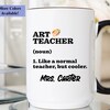 Personalized Teacher Mug: Cute Classroom Supplies Design, Custom Name ...