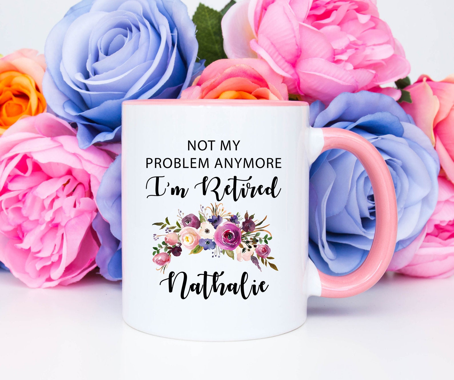 Not My Problem Anymore I'm Retired Mug, Retirement Mug, Retirement ...