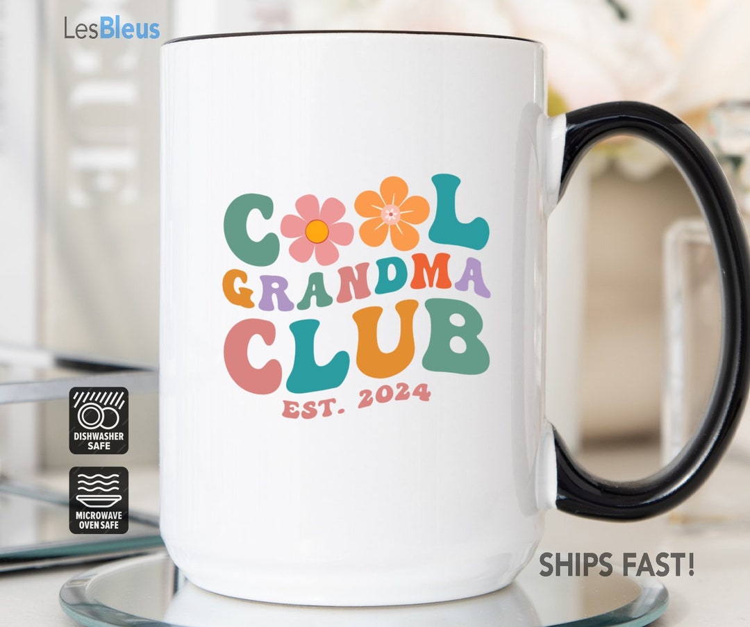 Cool Grandma Club Est Mug, Cool Grandma Club Mug, Personalized Grandma ...