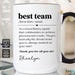 Personalized Team Mug, Secret Santa Office Gift, Custom Team Definition ...