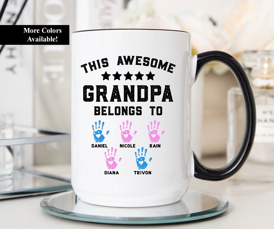 This Grandpa Belongs to Mug, Personalize Grandpa Mug, Grandpa Cup ...