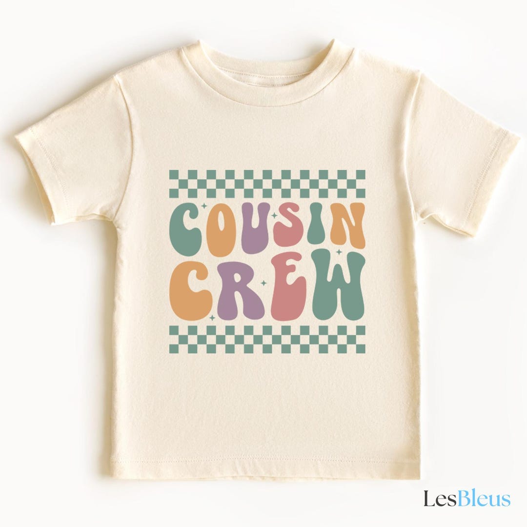 Retro Cousin Crew Shirt, Cousin Crew Toddler/youth Shirt, Checkered Cousin Kids Shirt, Gift for ...