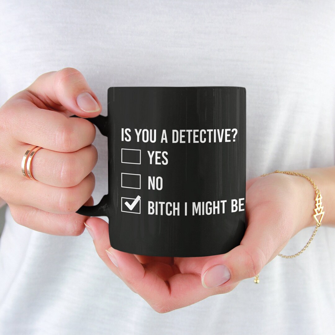 Detective Gift, Detective Black Mug, Detective Birthday, Detective ...