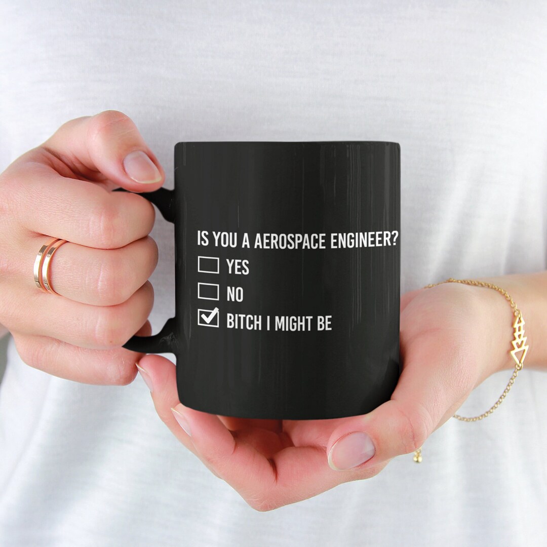 Aerospace Engineer Gift, Aerospace Engineer Black Coffee Mug, Aerospace ...