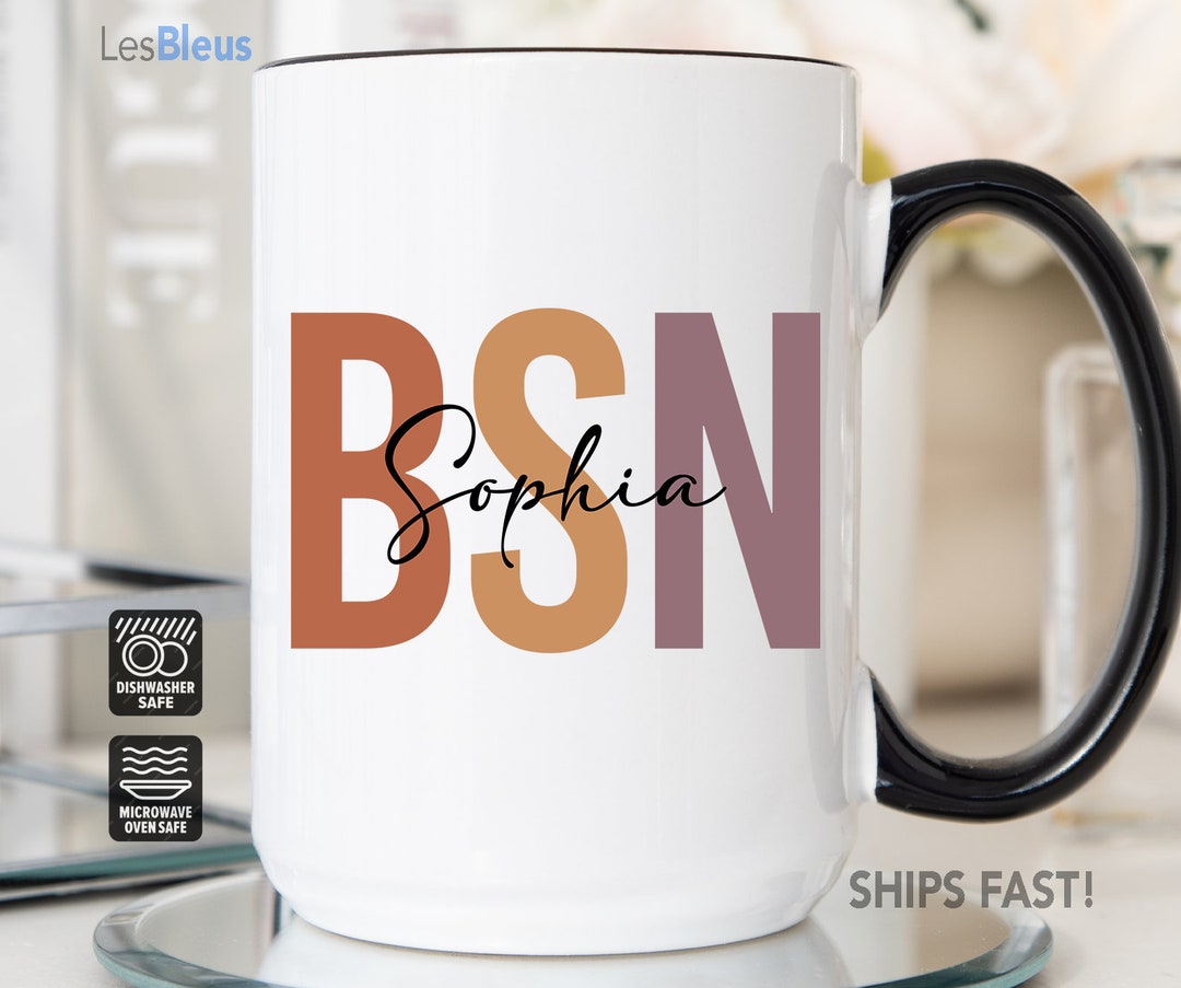 BSN Mug Personalized, BSN Graduation Gift, BSN Coffee Mug, Bsn Gifts ...