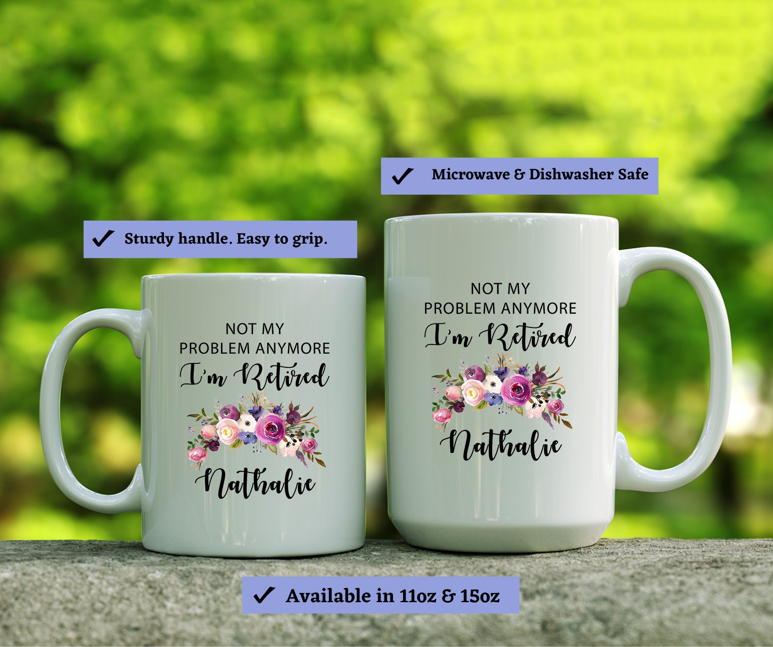 Not My Problem Anymore I'm Retired Mug, Retirement Mug, Retirement ...