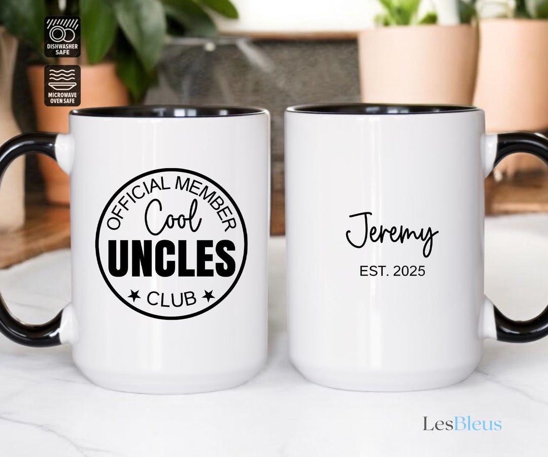 Cool Uncles Club Coffee Mug, New Uncle Gift, Baby Announcement, First ...