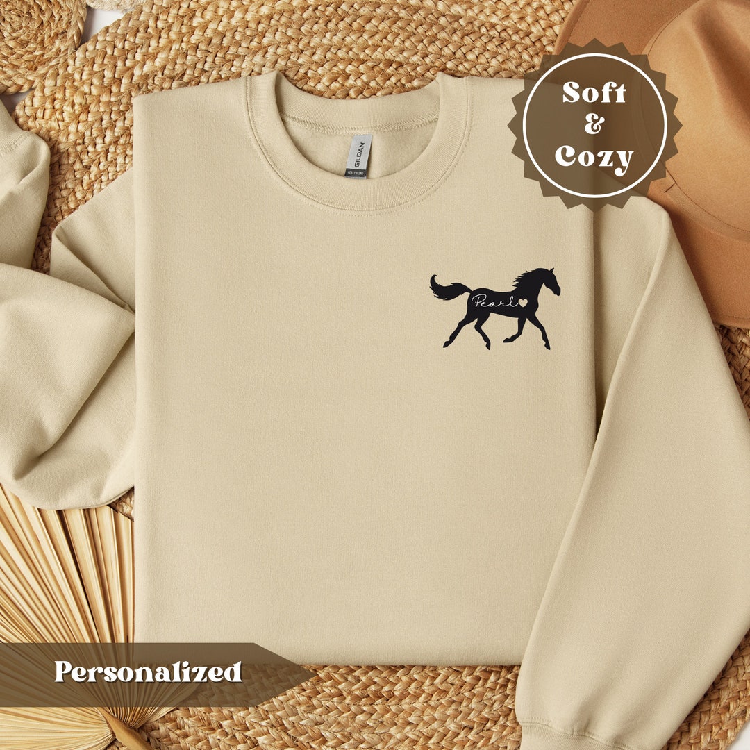 Horse Sweatshirt for Women, Horse Sweatshirt Personalized With Name ...