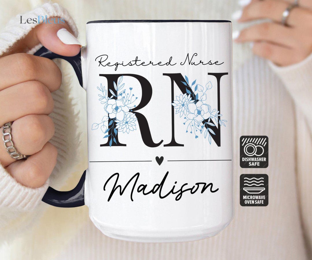 Personalized Registered Nurse Mug, RN Gift Mug, Registered Nurse Coffee ...