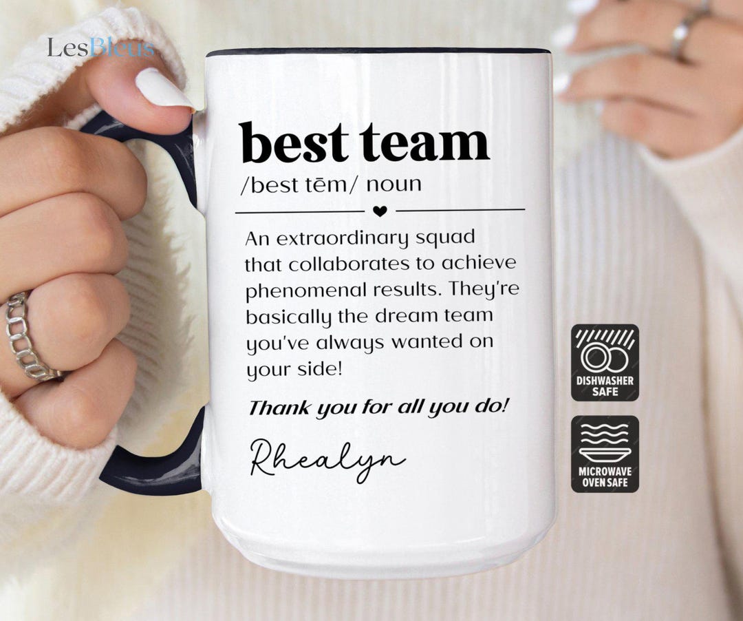 Personalized Team Mug, Secret Santa Office Gift, Custom Team Definition ...