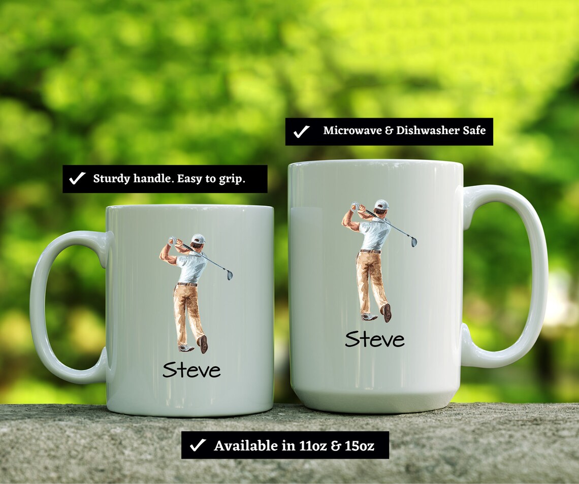 Golf Mug Golf Gifts for Men Golf Coffee Cup Golf Coffee | Etsy