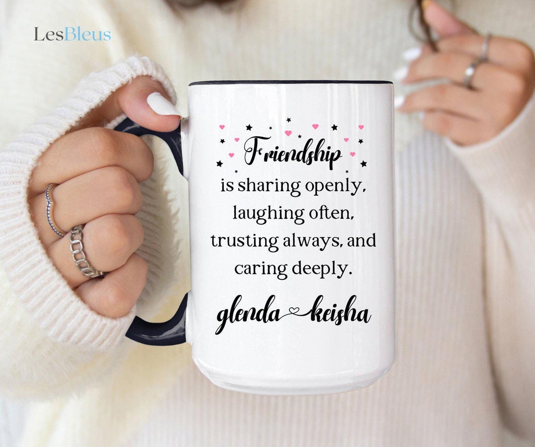 Friendship Mug, Personalized Friendship Gift Mug, Friends Gift, Best ...
