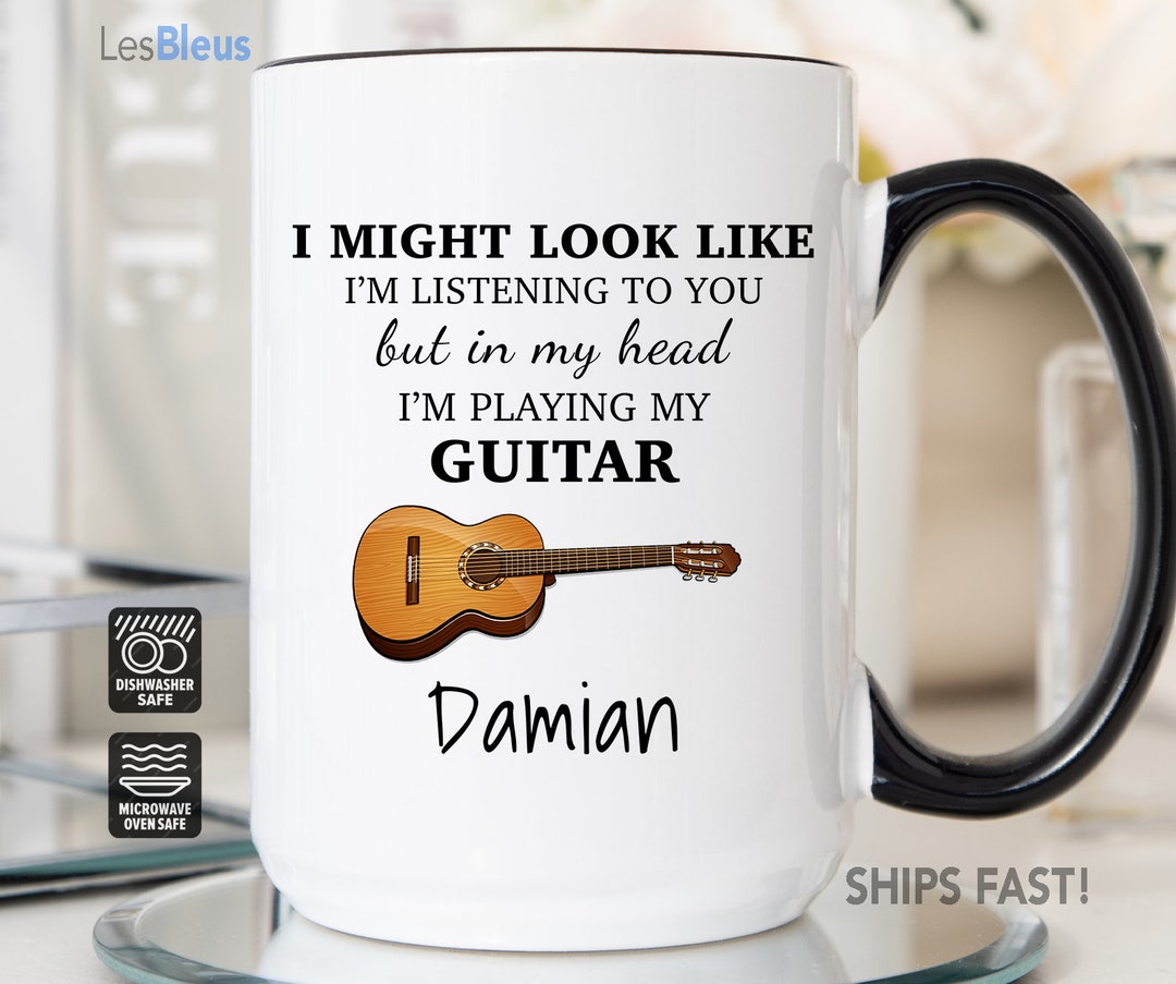 Guitar Mug, Guitar Gifts, Guitar Cup, Guitarist Gifts, Guitar Player ...
