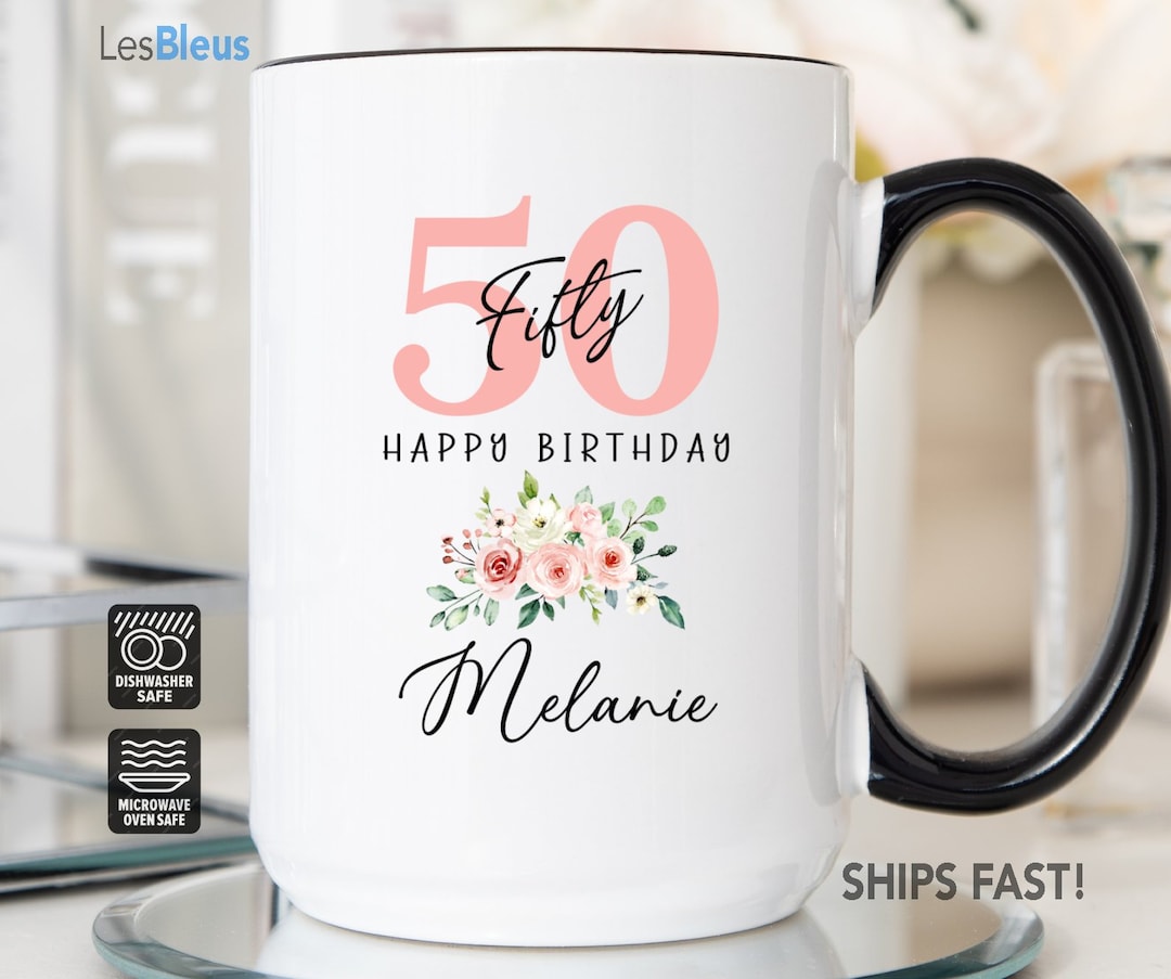 50th Birthday Mug for Women, 50th Birthday Gift for Women, 50th ...