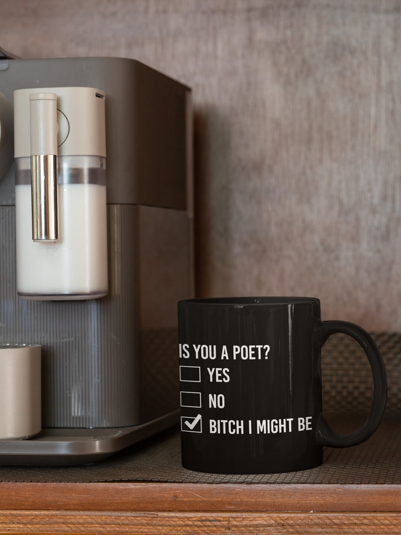 Poet Gift Poet Black Mug Gift for Poet Poet Gag Gift | Etsy