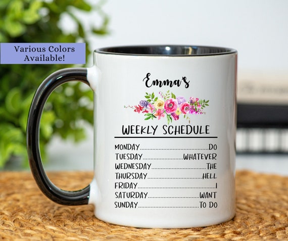 Retirement Schedule Mug Retirement Mug Gifts for Women - Etsy