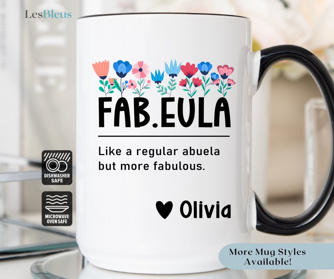 Fabuela Definition Mug, Personalized Fabuela Mug, Mothers Day Gift for ...
